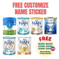 [FREE CUSTOMIZE NAME STICKER] Bundle of 6 Milk Powder
